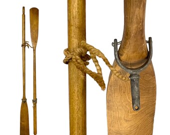 Pair Vintage Oars, Pelican Boat Oars, Rustic Oars, Wooden Oars, Beach ...