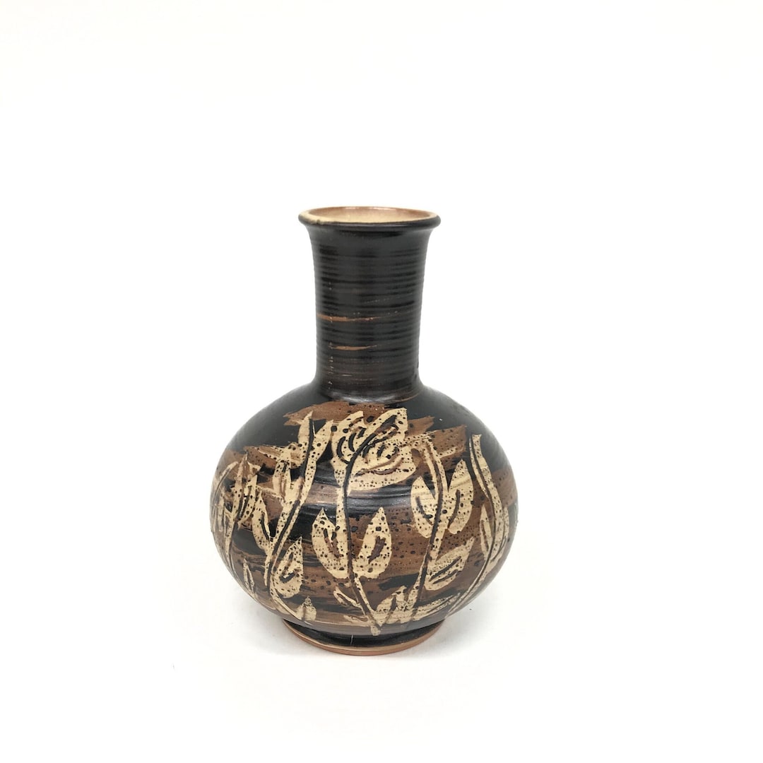 Vintage Pottery Vase, Pacific Stoneware, B Welsh Stoneware, Mid Century ...