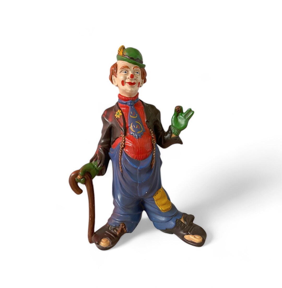 Vintage Large Ceramic Clown Statue Happy Circus Clown Circus - Etsy