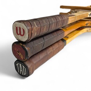 Vintage Wooden Tennis Racket Set of 3 - Game Room Wall Decor, Gifts for ...