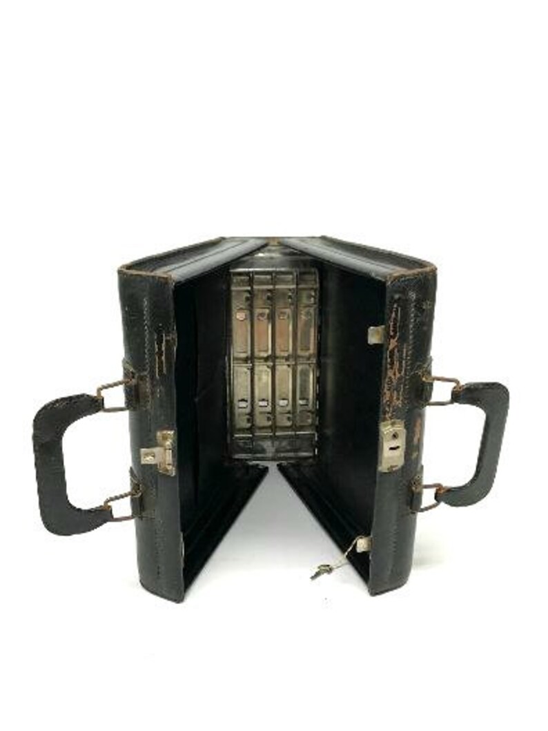 Vintage Leather Traveling Salesman Briefcase Leather - Etsy