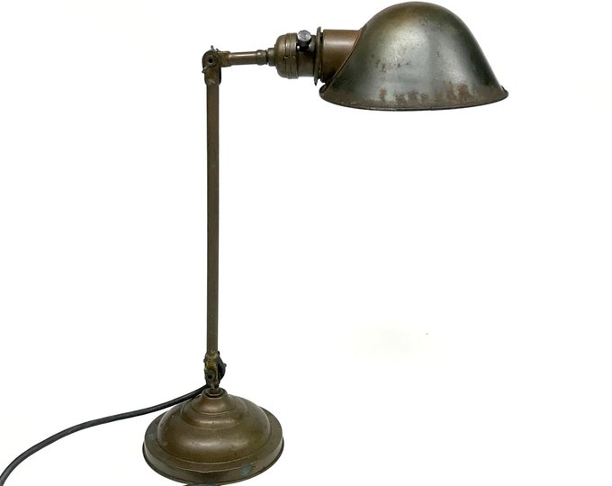 Vintage Faries Lamp, Brass Lamp, Articulating Lamp, Industrial Desk ...