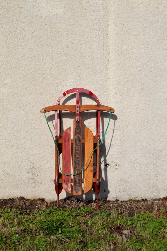 Vintage Sled Wooden Sled Snow Sled Royal Racer Sled Cabin - Etsy