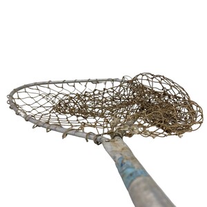 Vintage Fishing Net - Rustic Coastal Wall Hanging, Fishing Gear, Cabin ...