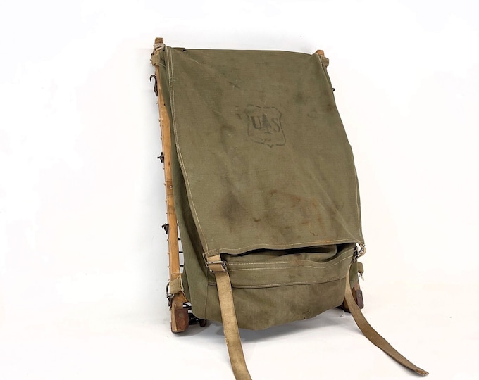 Vintage Wooden Backpack Frame, Forest Service Backpack, US Forest ...