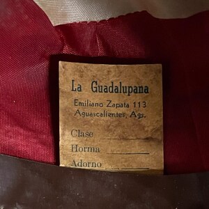 Vintage Mexican Sombrero Cowboy Hat With Chin Strap La Guadalupana ...