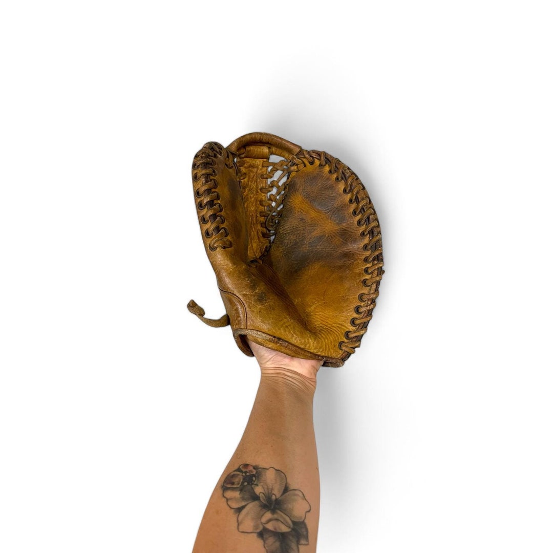 Vintage Hawthorne Leather Baseball Glove – Man Cave Decor - Etsy