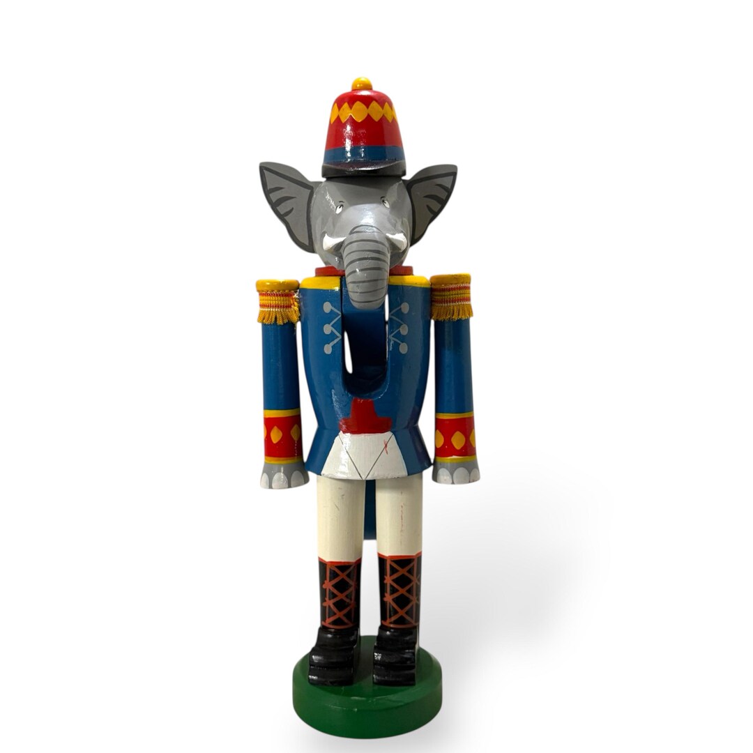 Vintage Swank Wooden Elephant Nutcracker - Christmas Holiday Decor - Etsy