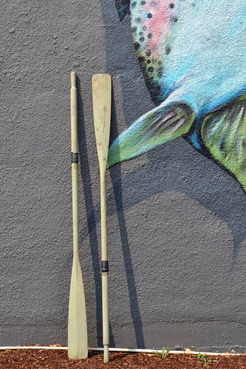 Vintage Boat Oars Pair Weathered Boat Oars Oars Rustic - Etsy