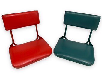 Vintage Bleacher Seats Pair, Stadium Seats, Wooden Portable Seats ...
