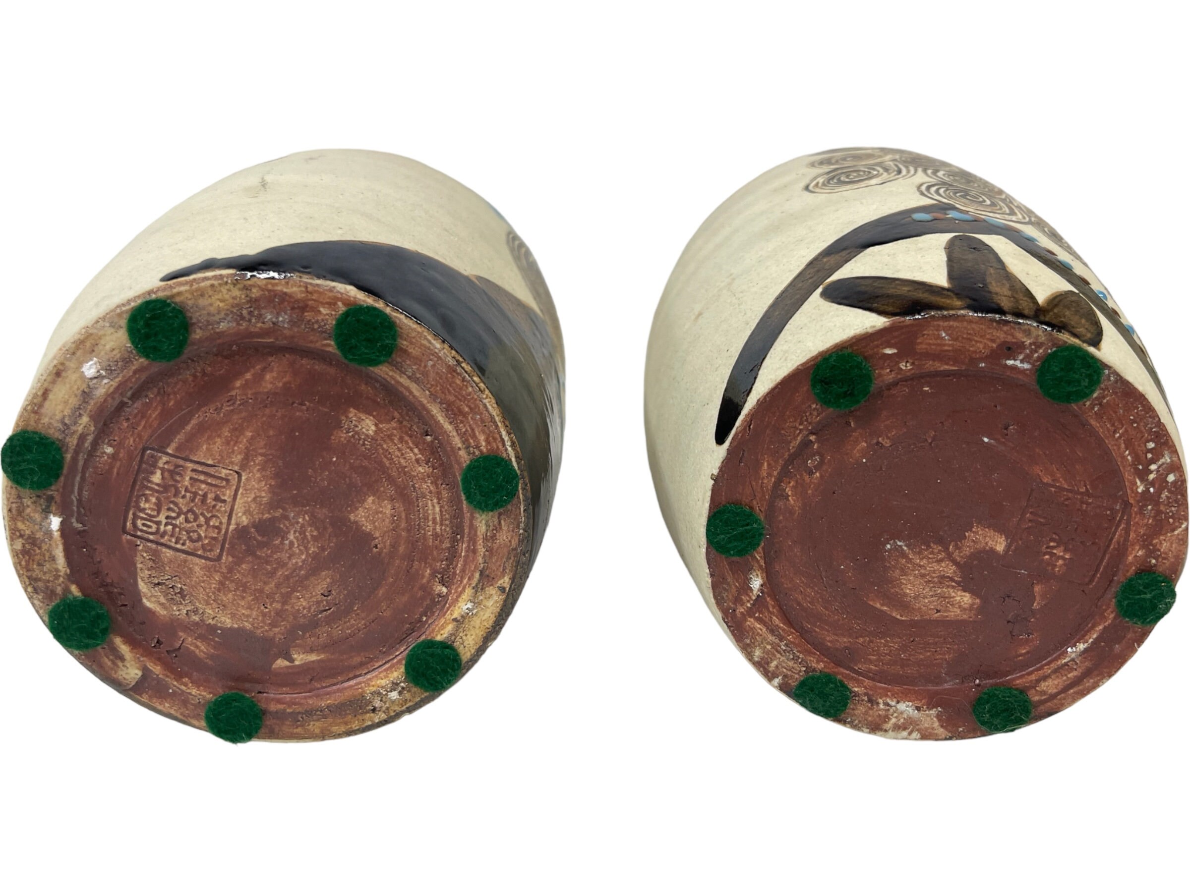 Vintage Face Vase Pair - Hand Painted Ceramic Man Woman Vases, Unique ...