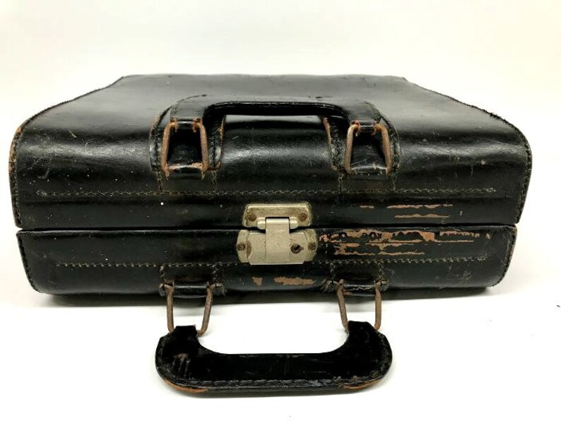 Vintage Leather Traveling Salesman Briefcase Leather - Etsy