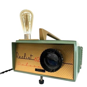 Vintage Mid Century Lamp, Slide Projector, Realist Deluxe, Retro Desk ...