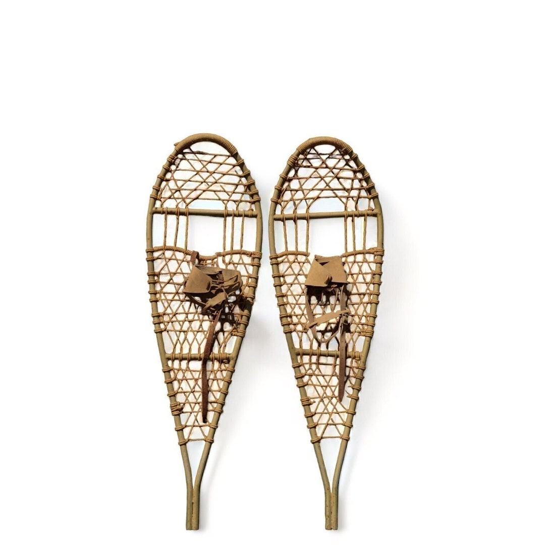 Vintage Metal Snowshoes - Rustic Cabin and Outdoor Decor, Ski Lodge ...