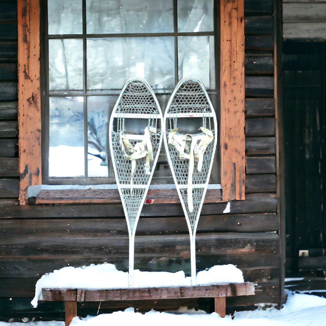 Vintage US Military Snowshoes - Retro Cabin or Lodge Decor, Ski Lodge ...
