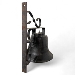 Vintage Cast Iron Dinner Bell - Large Heavy Duty Wall, Post Mount ...