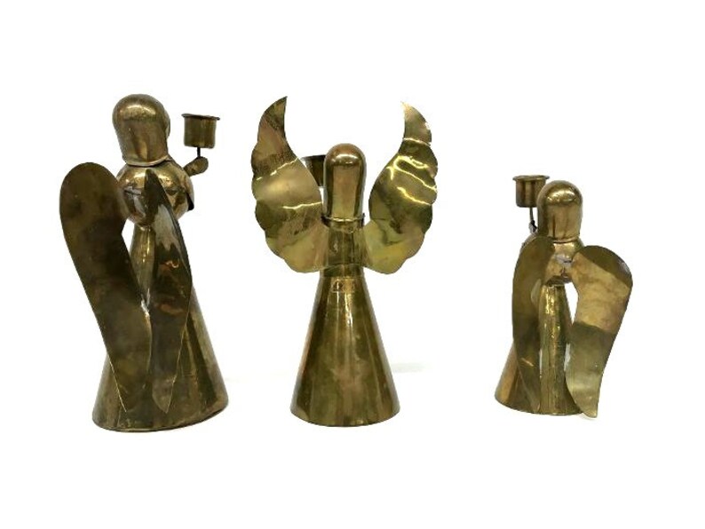 Vintage Brass Angels Set Vintage Christmas Decor Christmas - Etsy