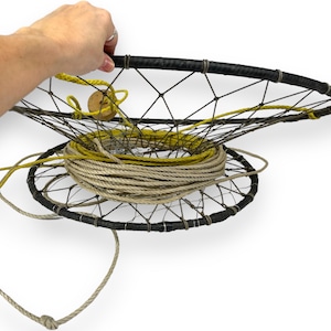 Vintage Large Ring Crab Trap - Collapsible Beach House Decor, Seafood ...