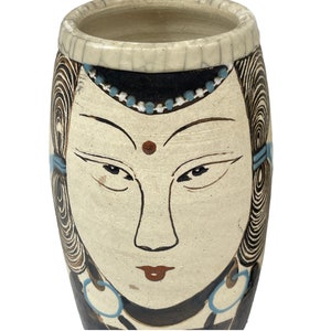 Vintage Face Vase Pair - Hand Painted Ceramic Man Woman Vases, Unique ...