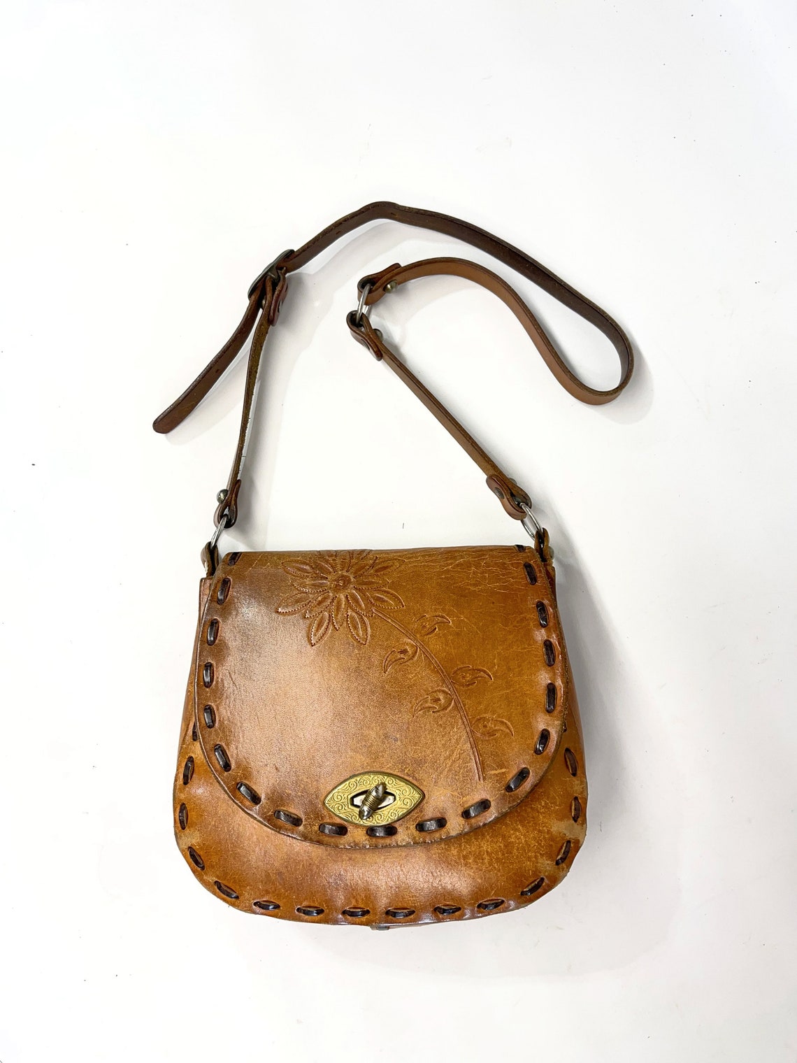 Vintage Leather Purse Boho Purse Boho Leather Purse 1970s - Etsy