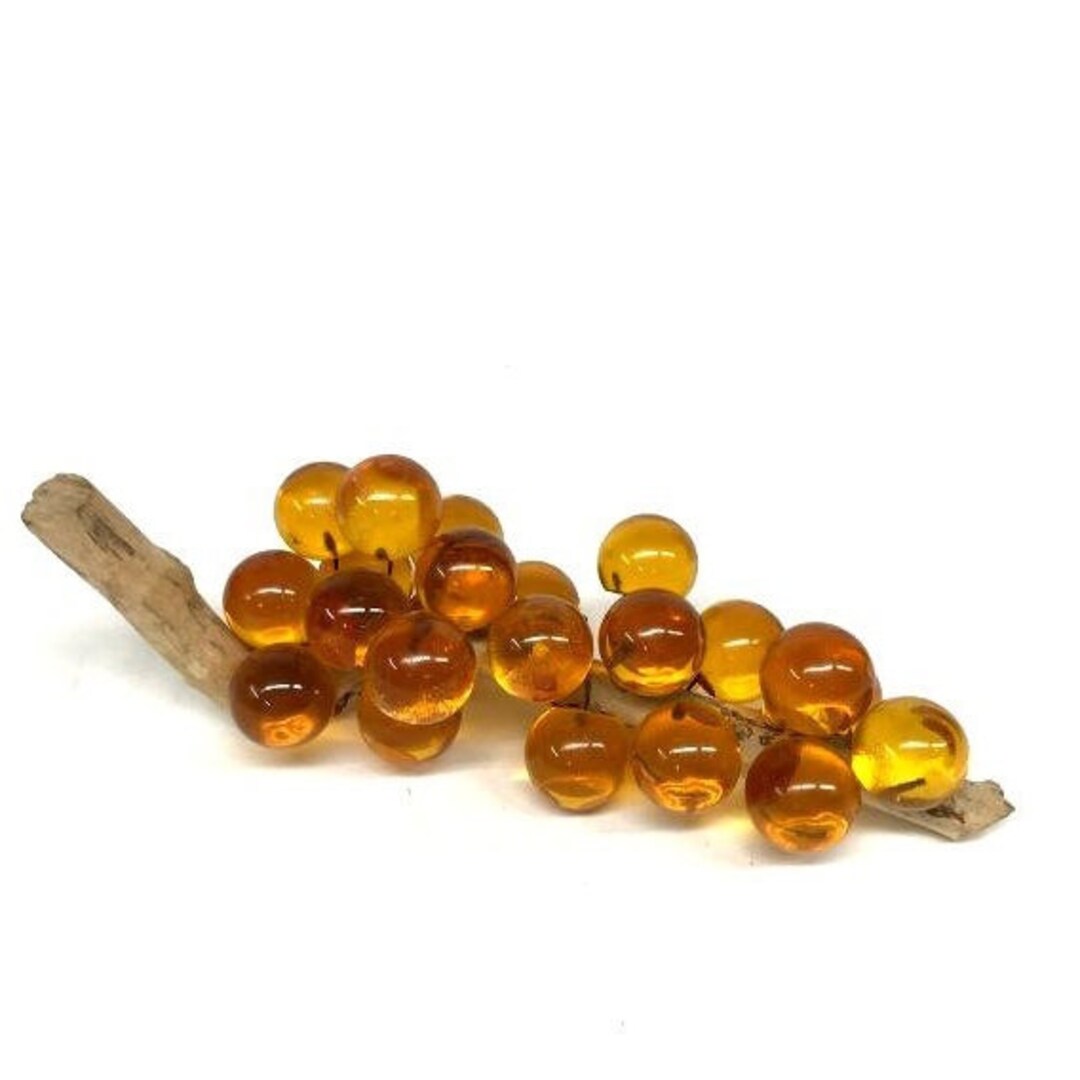 Vintage Lucite Grape Cluster on Driftwood - Mid Century Modern Decor - Etsy