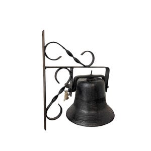 Vintage Cast Iron Dinner Bell - Large Heavy Duty Wall, Post Mount ...