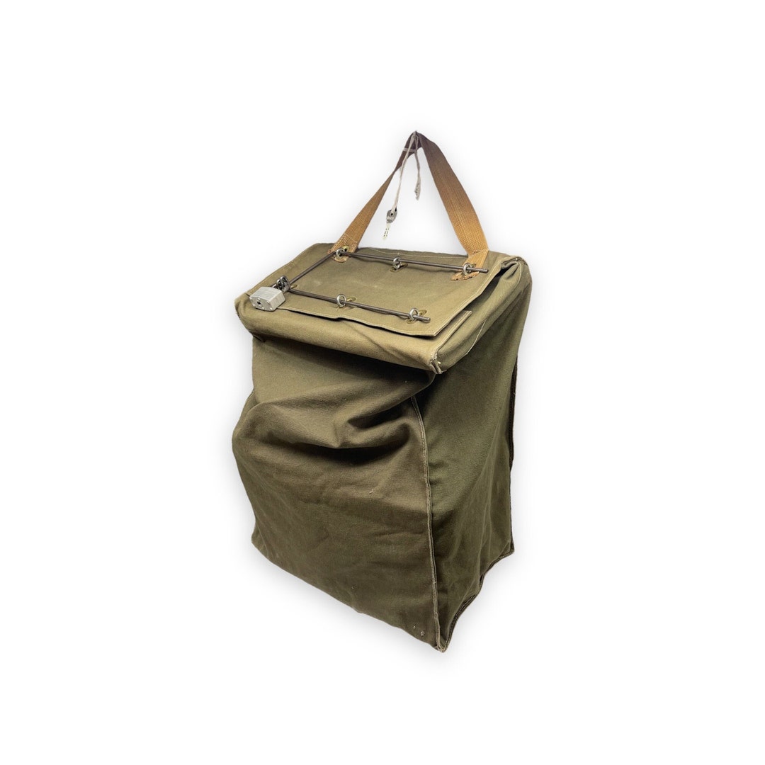 Vintage Military Mail Bag, Military Carryall Canvas Bag, Military ...