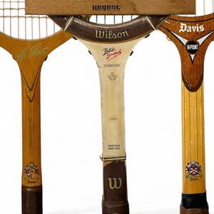 Vintage Wooden Tennis Racket Set of 3 - Game Room Wall Decor, Gifts for ...