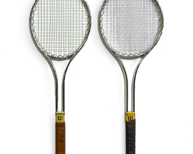 Vintage Wilson T2000 Tennis Rackets - Steel Racket Pair, Game Room Wall ...