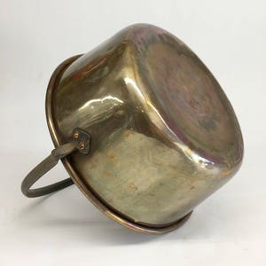 Vintage Solid Brass Bucket, Brass Cauldron, Brass Pot With Handle ...