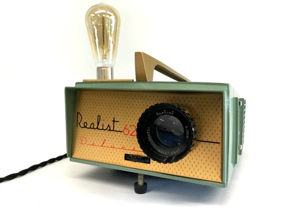 Vintage Mid Century Lamp Slide Projector Realist Deluxe - Etsy