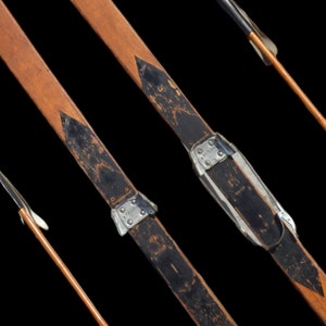 Vintage Wooden Northland Monarch Snow Skis and Poles, Wood Ski, Cabin ...