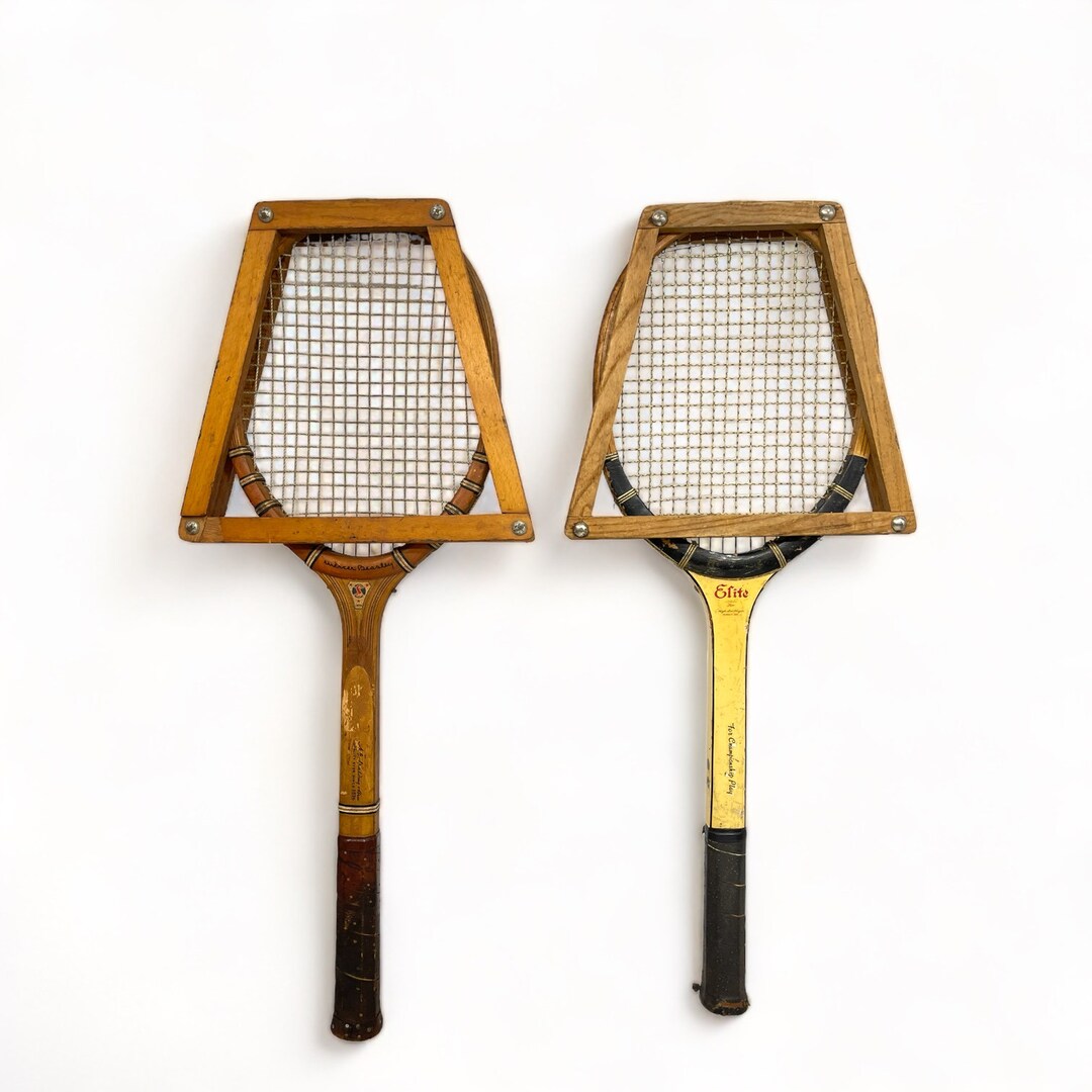 Vintage Wooden Tennis Rackets Pair AG Spalding and Bros Game - Etsy