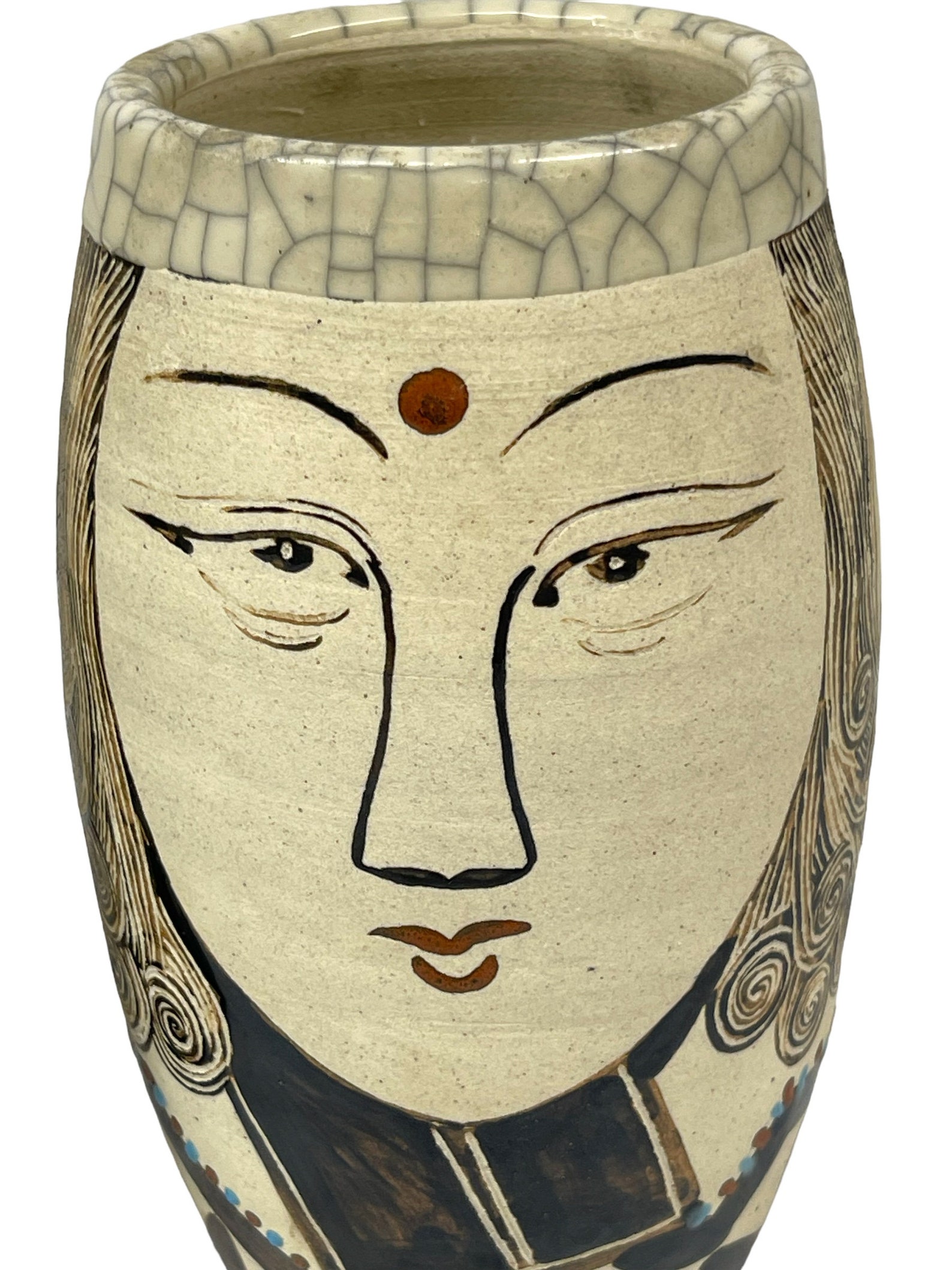 Vintage Face Vase Pair - Hand Painted Ceramic Man Woman Vases, Unique ...