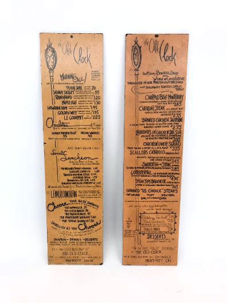 Vintage Menu Boards Lunch and Dinner Menu Boards Mid Century | Etsy