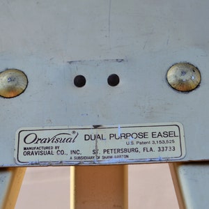 Vintage Floor Easel Vintage Metal Easel Oravisual Dual - Etsy
