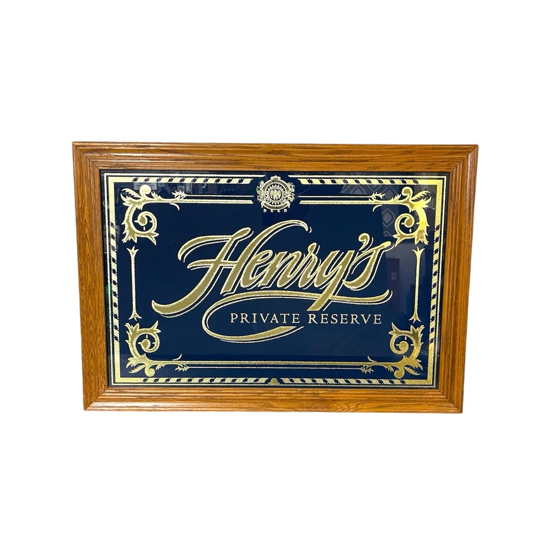Vintage Henry Weinhardt's Beer Sign - Henry's Private Reserve Wall Art ...