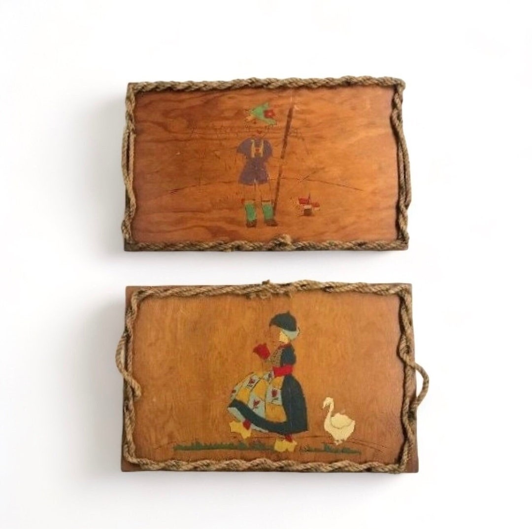 Vintage Dutch Folk Art - Scandinavian Nursery Wall Decor, Nursery Wall ...