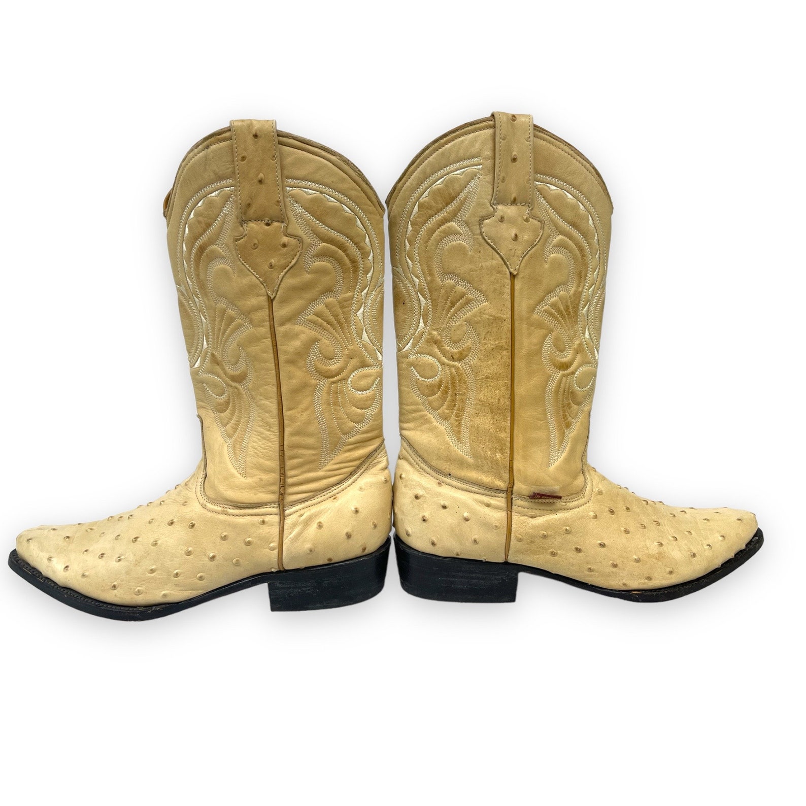 Vintage Cowboy Boots, El Heredero Cowboy Boots, Full Quill Ostrich ...