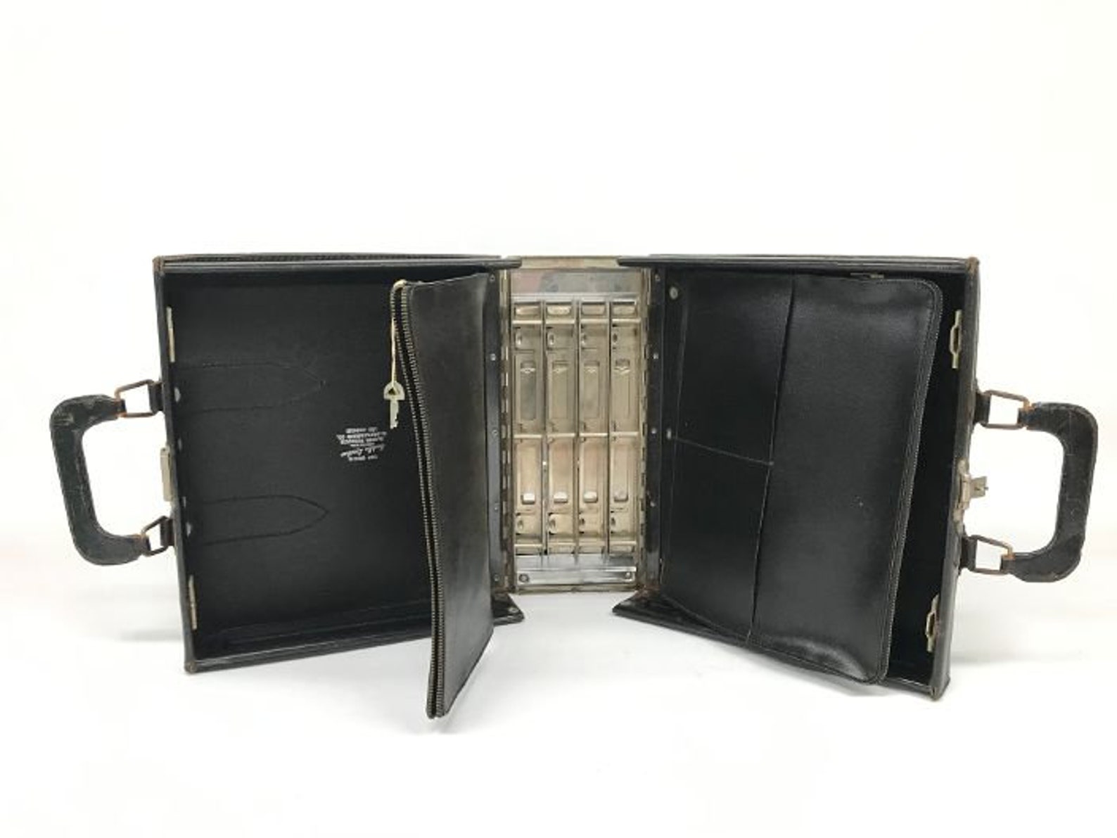 Vintage Leather Traveling Salesman Briefcase Leather | Etsy