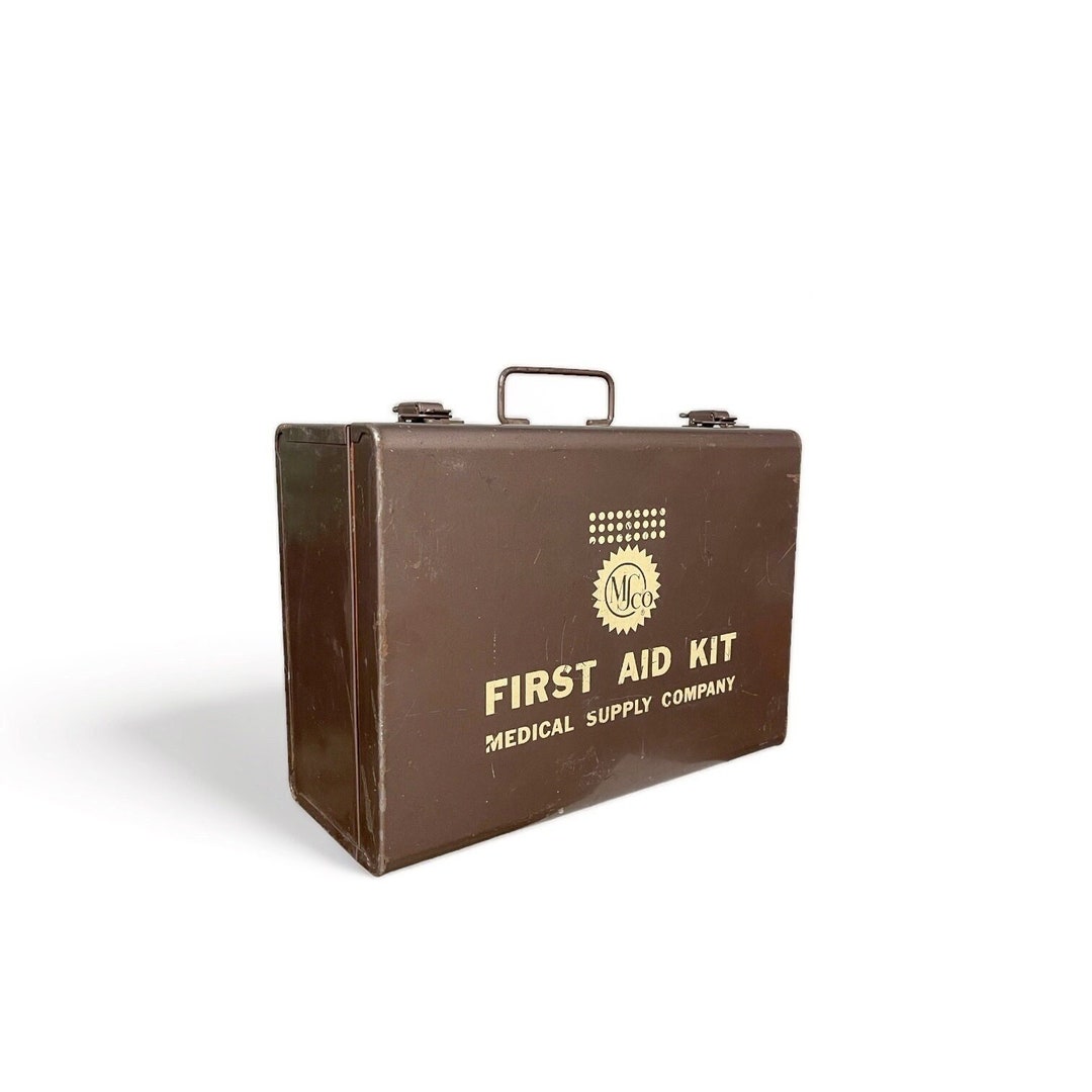Vintage Industrial Metal First Aid Kit, 1st Aid Kit, Msco Medical ...