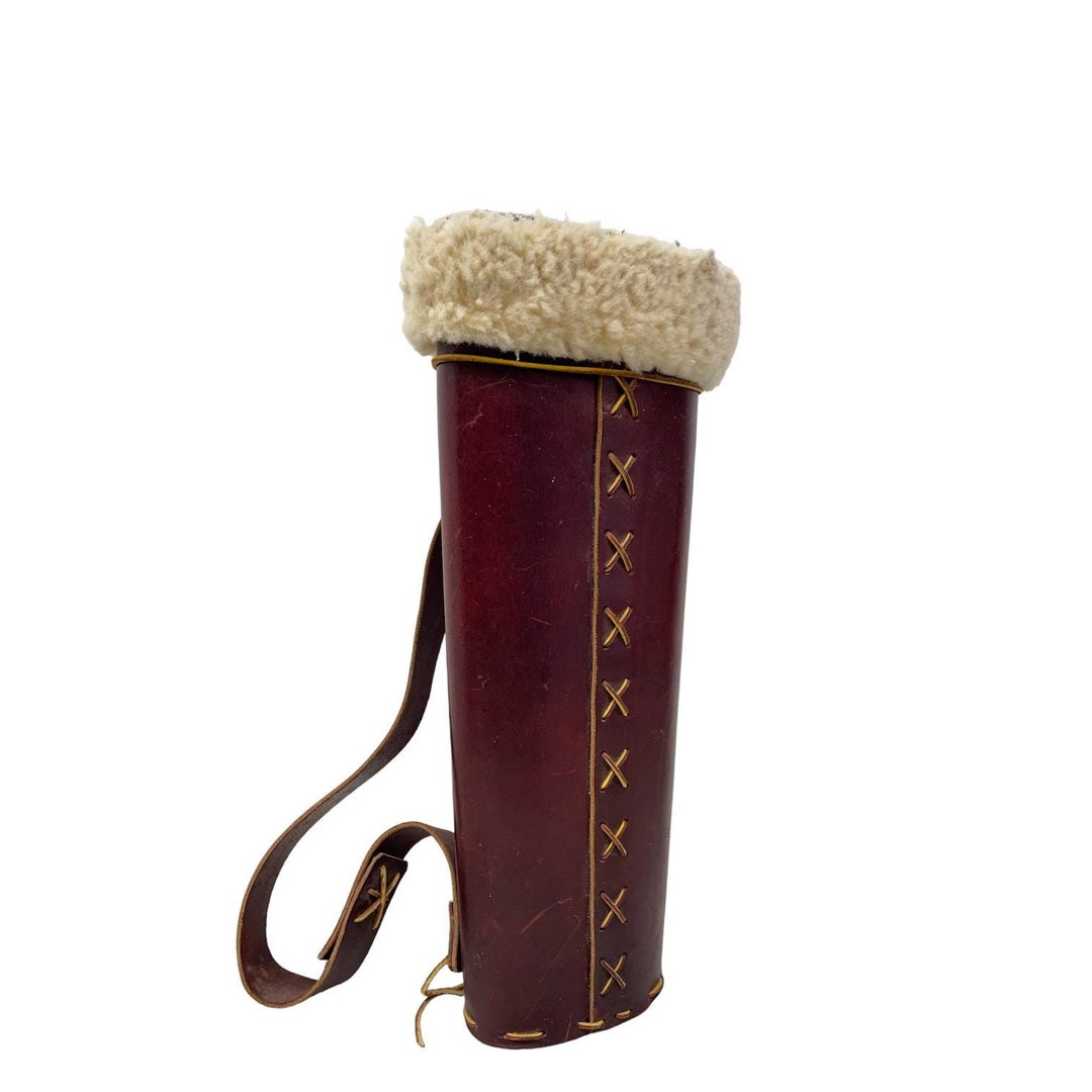 Vintage Leather Arrow Quiver With Sherpa Lining - Archery Gear, Hunting ...