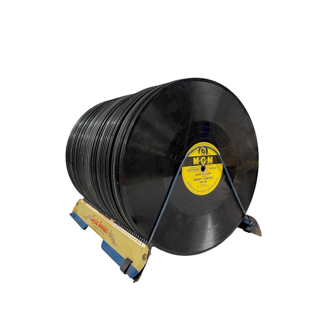 Vintage Vinyl Record Holder, 78 RPM Vinyl Records Collection, Metal ...