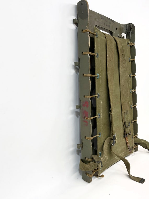 Vintage US Military Backpack Frame, Wood Backpack Fra… - Gem