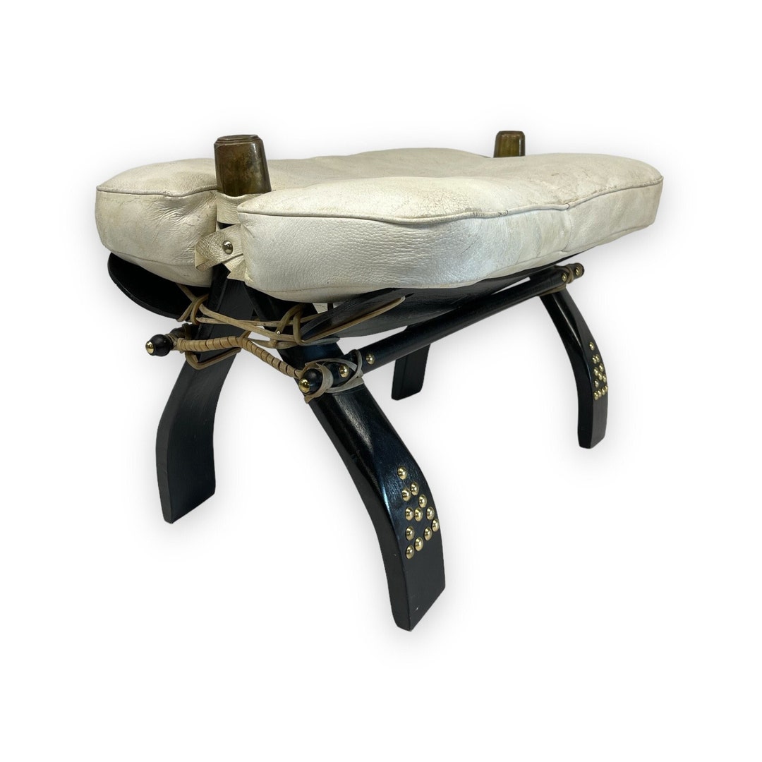 Vintage Camel Saddle Foot Stool Camel Saddle Wood and - Etsy