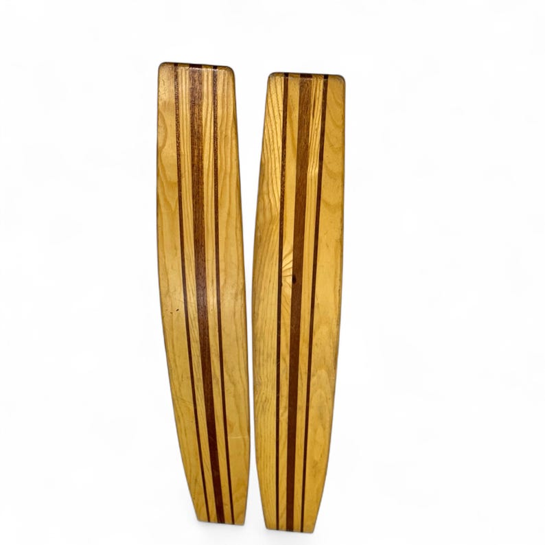 Vintage Imperial Wooden Water Skis – Mahogany & Ash Nautical Decor - Etsy