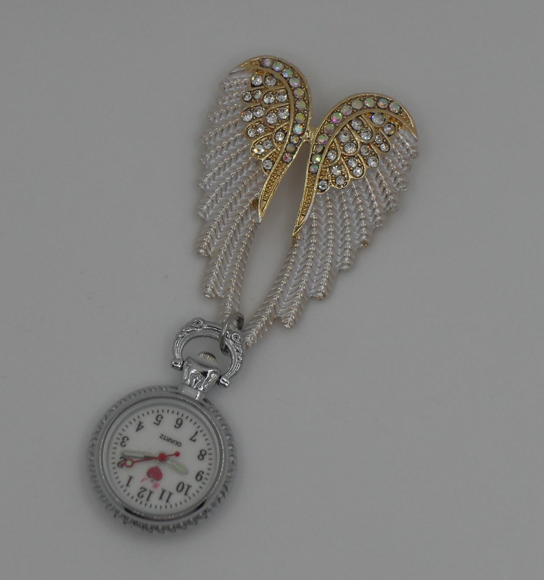 Angel Wing Brooch Fob Watch - Etsy