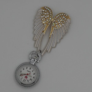 Angel Wing Brooch Fob Watch - Etsy