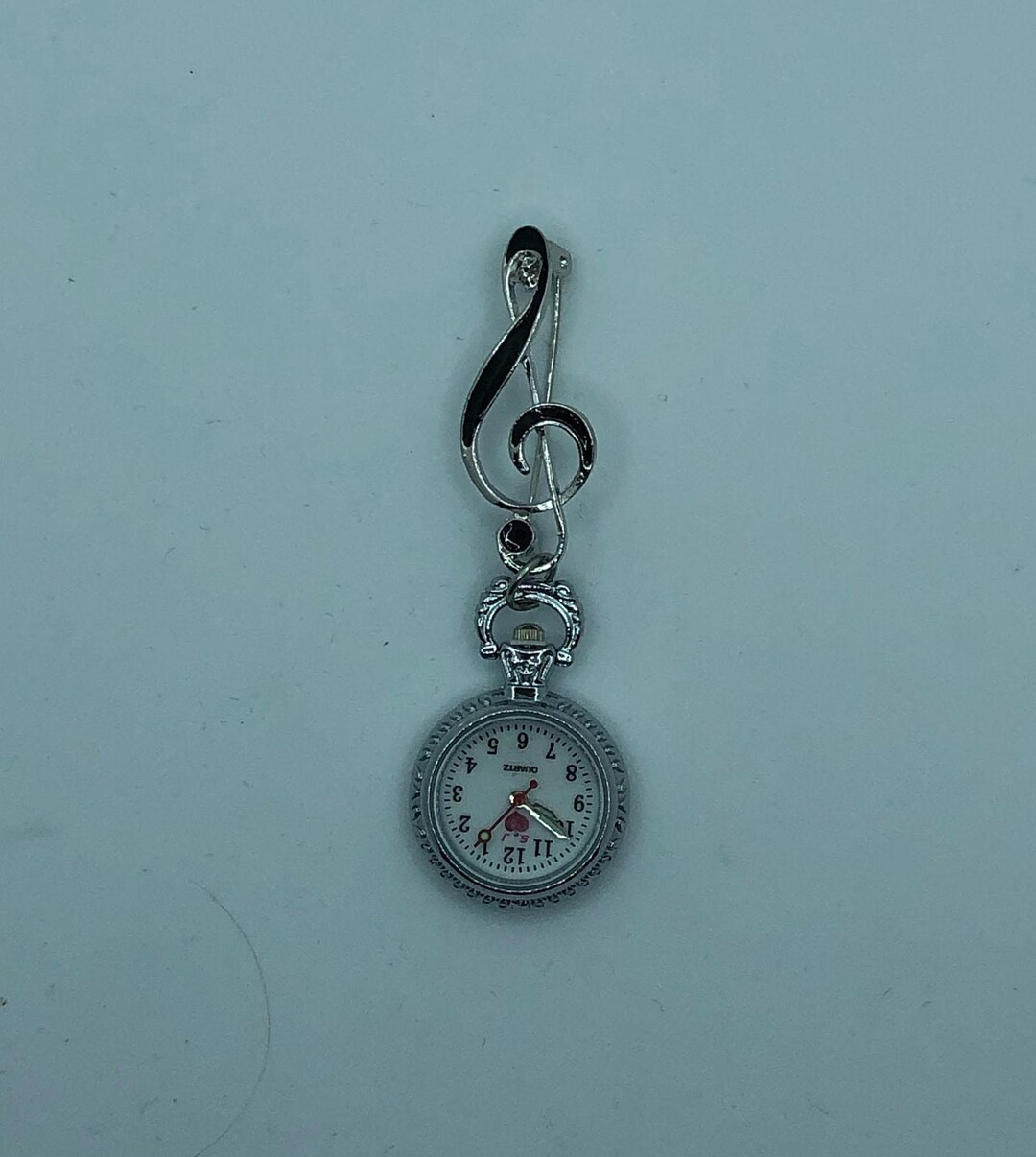 Silver Music Cleft Brooch Watch - Etsy