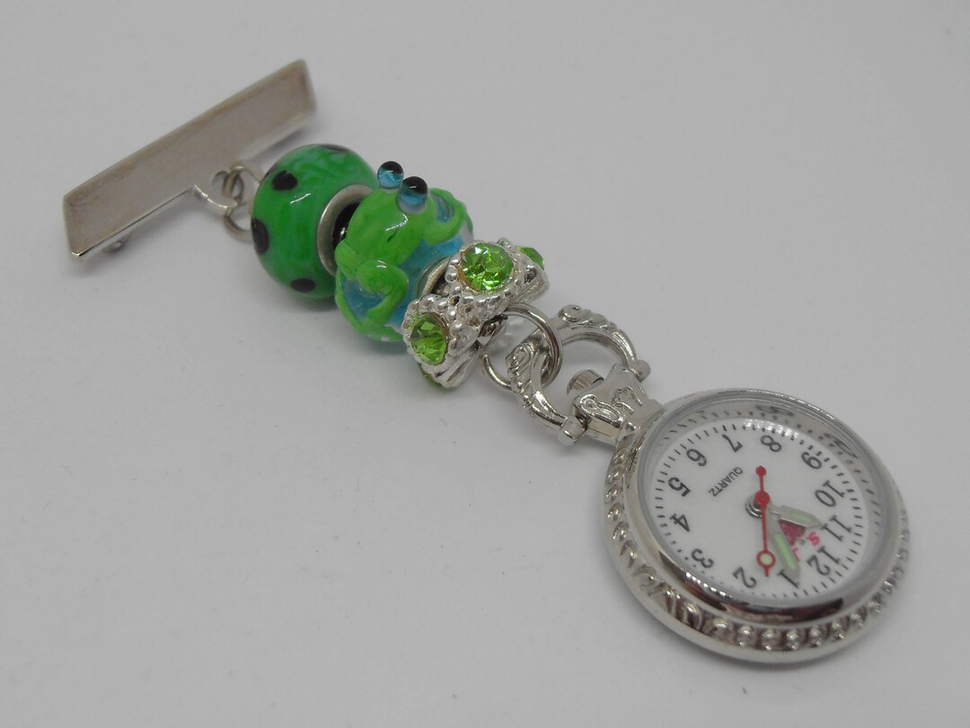 Pretty Frog Charm Fob Watch for Vets, Carers, Beauticians and Nurses ...